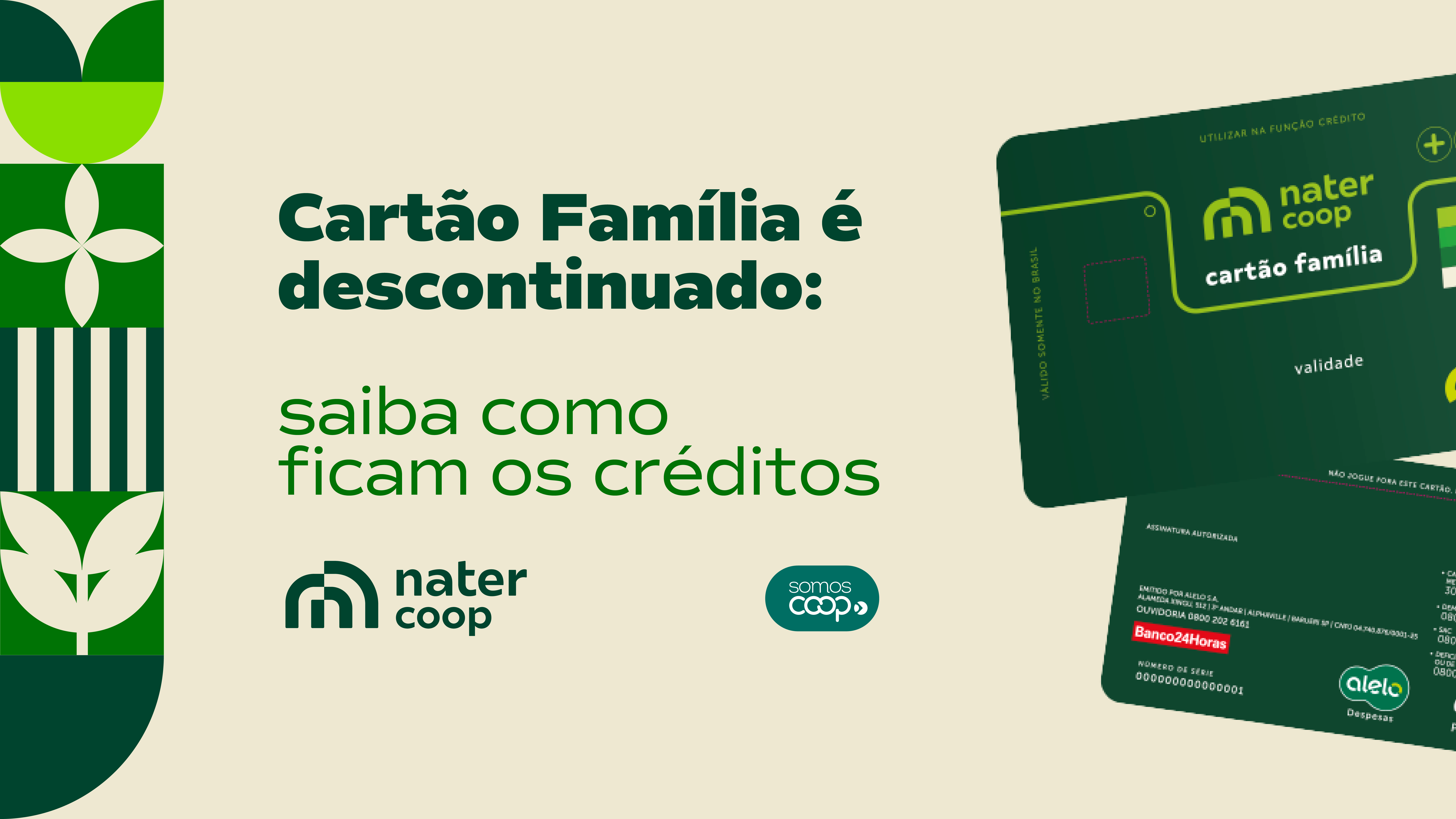 Cartão Família é descontinuado: saiba como ficam os créditos - Nater Coop